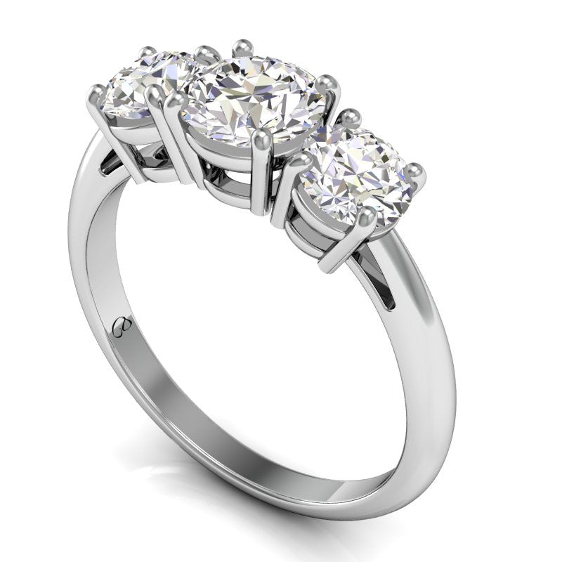 Classic Three Stone Engagement Ring