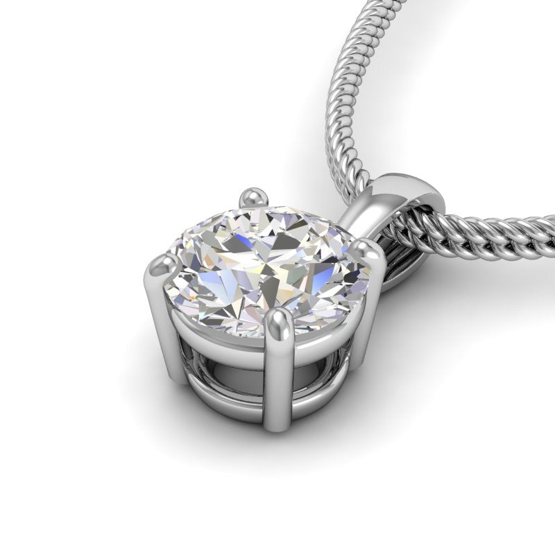 Round petit pendant in 18k yellow gold